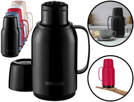 Garrafa Térmica Para Café Chá Quente E Frio Tampa Rolha Ampola De Vidro ...