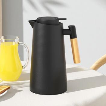 Garrafa Térmica Preta para Café Água 1 L Abertura em Click Moderna Luxo ...