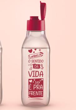 Garrafa Tupperware Eco Tupper Quadrada Plus 1 litro Colecionável ...