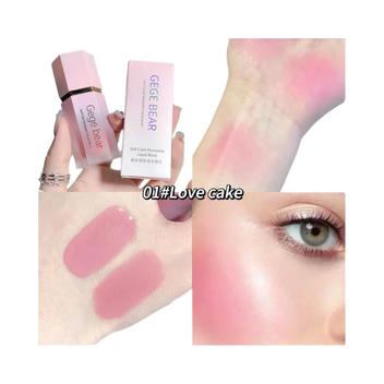 Gege Bear Creme de blush líquido 6 cores Suave veludo fosco rosa blush ...