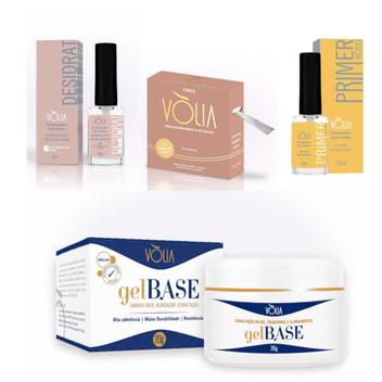 Gel Base Volia + Desidrat + Fibra + Primer Ácido - Vòlia - Kit Manicure ...