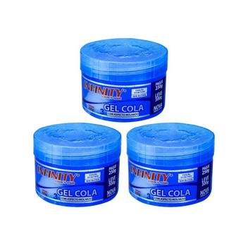 Gel Cola Infinity Looks 3 ul 300G - Kit Com 3Un - Gel de Cabelo ...