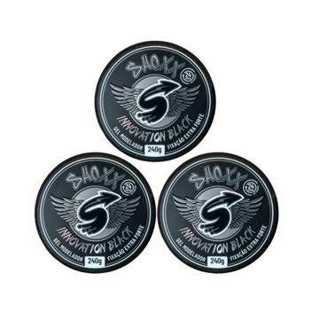 Gel Fixador Shoxx Innovation Black 240G - Kit Com 3Un - Gel de Cabelo ...