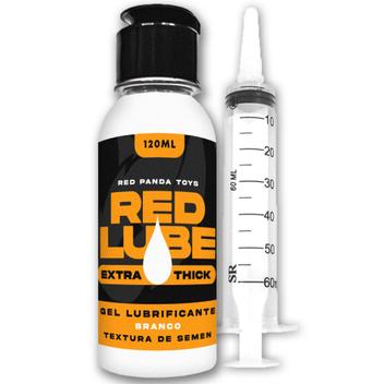 Gel Lubrificante Semen Lube Cum Lub Red Lube Extra Thick 120ml Neutro + Seringa - Red Panda Toys ...