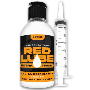 Gel Lubrificante Semen Lube Cum Lub Red Lube Extra Thick 250ml Neutro + Seringa - Red Panda Toys ...