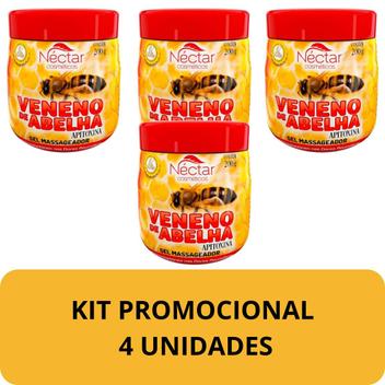 Gel Massageador Néctar Cosméticos Pomada de Abelha Pote 200g Kit 4 ...
