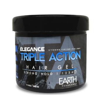 Gel Para Cabelo Triple Action Elegance Earth Terra 250Ml - Modelador e Fixador de Cabelo ...