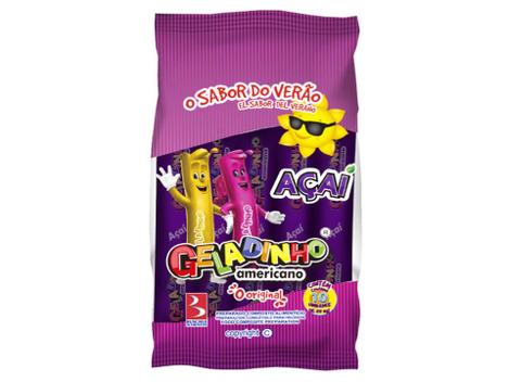 Geladinho Americano Dindin Sacolé Açaí 55ml C/10 Unid - BUSCHLE ...