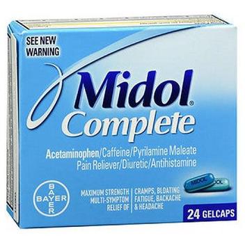 Gelcaps Bayer Midol Maximum Strength - 48 Cápsulas (2 Pacotes ...