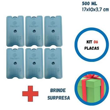 Gelox kit 6 Placas Gelotech Gelo Gel Artificial Reutilizável Rígido 500 ...