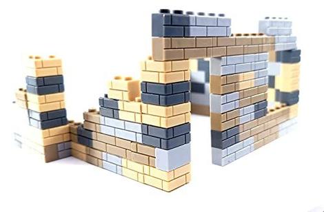 General Jim's Neutral Brick Wall Blocks 120 Piece Neutral Colored ...