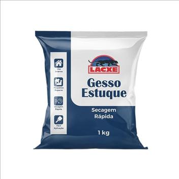 Gesso Estuque 1 Kg Secagem Rápida LACXE - Materiais de Construção ...