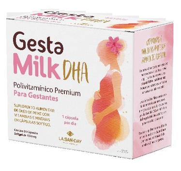 Gesta Milk Dha Gestante 30 Cápsulas - La San Day - Multivitamínico ...