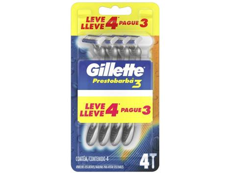 Gillette Prestobarba 3 - Aparelho de Barbear 4 Unidades - Aparelho de ...