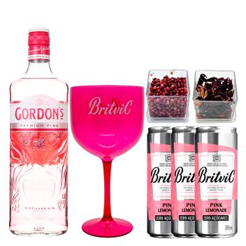 Gin Gordon's Pink + Britvic Pink Lemonade Zero e Especiarias - WebBar ...