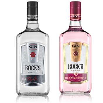 Gin Rocks Dry Seco + Gin Rocks Strawberry Doce 1000ml - Gin Rock's ...