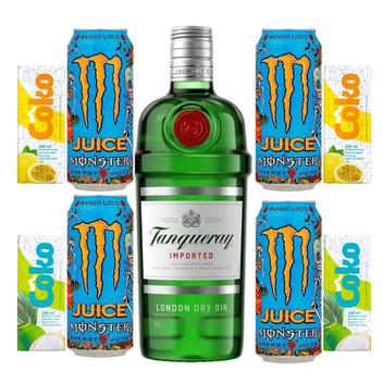 Gin Tanqueray 750Ml + 6 Monster Mango Loco + 4 Água De Coco - Gin ...