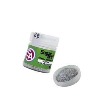 Glitter Para Decoração 5G 3D Holográfico - Prata Sugar Art - Glitter e ...