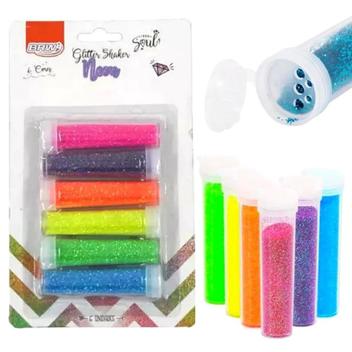GLITTER SHAKER NEON BRW - KIT COM 6 POTES DE 7g CADA - Glitter e ...