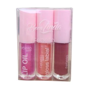 Gloss brilho labial +lip oil + batom matte Febella boca linda 3 itens ...