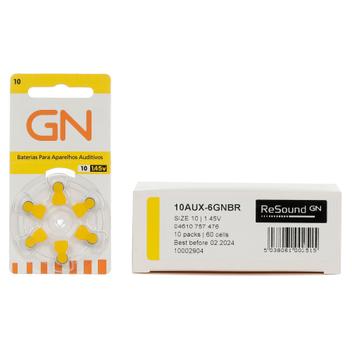 GN RESOUND 10 / PR70 - 10 Cartelas - 60 Pilhas Baterias Aparelho Auditivo - Acessórios Auditivos ...