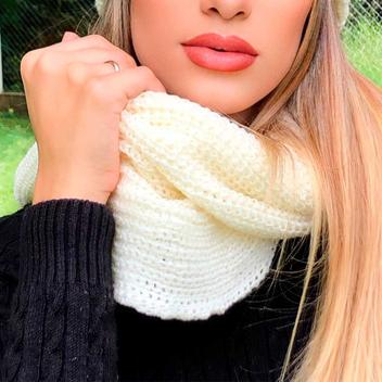 Gola cachecol lã feminina masculina maxi tricot duas voltas - Fonte ...