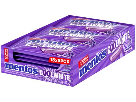 Goma de Mascar Mentos Cool White Blue Raspberry sem Açúcar Display com ...