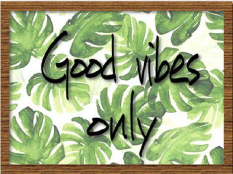 Good vibes - quadro com moldura e vidro - Art Frame - No Magalu ...