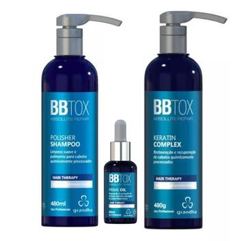 Grandha Bbtox Ácido Hialurônico Prime Oil Shampoo Keratin Grande ...