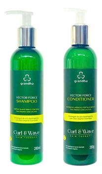 Grandha Vector Force Cachos Kit Shampoo Condicionador 280ml - Grandha ...