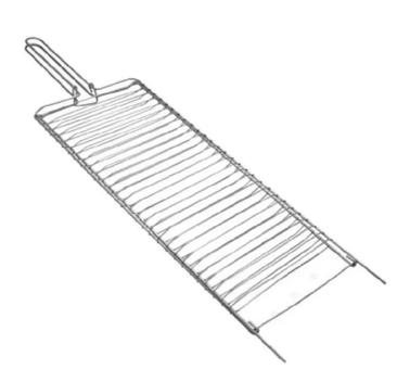 Grelha Dupla Inox Dobrável Com Fecho Culinária Churrasqueira Churrasco ...