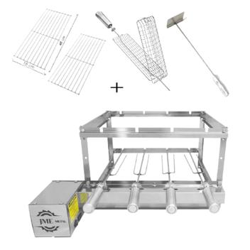 Grill 4 espetos todo em inox mais acessórios - JME METAL - Grill ...