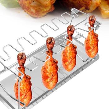 Grill Dobrável para Coxa de Frango - 3 Peças em Aço Inoxidável - Grill ...