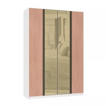 Guarda Roupa 4 Portas 3 Gavetas 159,2 cm com Vidro Reflecta Bronze ...