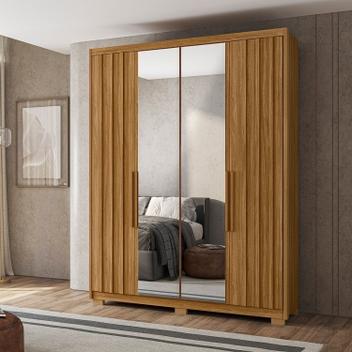 Guarda Roupa California 4 Portas 2 Espelhos 3 Gavetas - Moval - Guarda ...