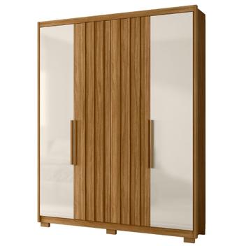 Guarda Roupa Califórnia 4 Portas 3 Gavetas Freijó Off White Moval ...