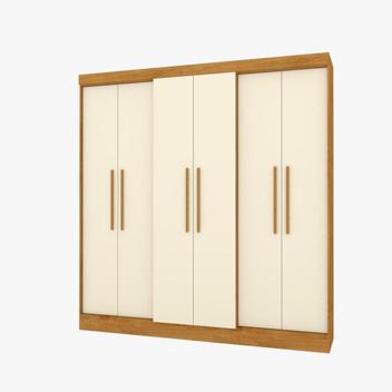 Guarda Roupa Casal 6 Portas Flórida Freijó/Off White - Móveis Mopar ...
