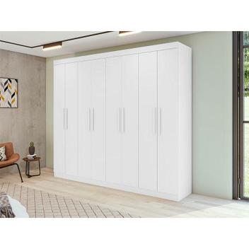 Guarda Roupa Casal Ambiente Andara Soft 8 Portas Branco Brilho - Lopas ...