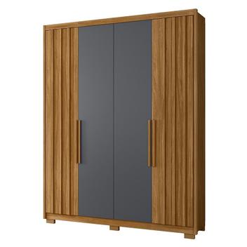 Guarda Roupa Casal Califórnia 4 Portas Ripado - Moval - Guarda-Roupa ...