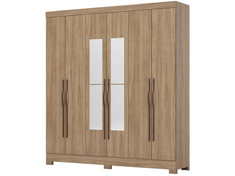 Guarda-roupa Casal com Espelho 6 Portas 2 Gavetas Briz B368 - Guarda-Roupa / Roupeiro - Magazine ...