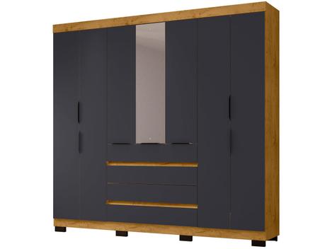 Guarda-roupa Casal com Espelho 7 Portas 4 Gavetas Araplac Lisboa ...