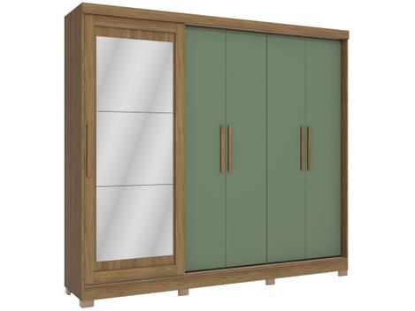 Guarda-roupa Casal Modulado Dublin Com Espelho 5 Portas 4 Gavetas ...