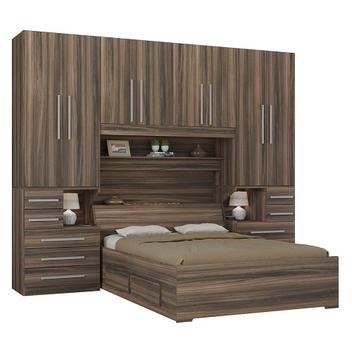 Guarda-roupa de Casal com Cama Bau Queen Size Embutida 1223 San Remo ...