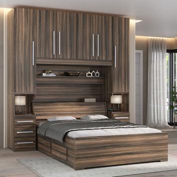 Guarda-roupa de Casal com espaço para Cama Box Queen Size 1220SQ San ...