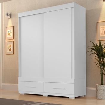 Guarda Roupa De Solteiro Sereno Com 2 Portas De Correr E 2 Gavetas ...