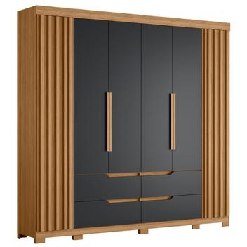 Guarda Roupa Doble Casal Quarto Com 6 Portas e 4 Gavetas - Albatroz ...