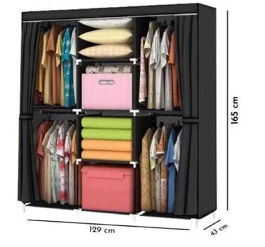 Guarda Roupa Dobrável 2 Portas Armário Para Organizar Roupa - MetaParts ...