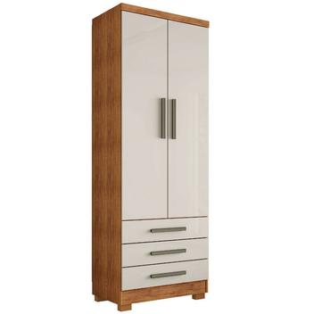 Guarda Roupa Floripa Solteiro 2 Portas 3 Gavetas Rud Rack Cor Cedro ...