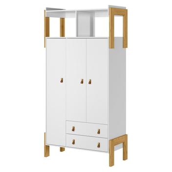 Guarda Roupa Infantil 3 Portas 2 Gavetas com Nicho Magia Q01 Branco ...