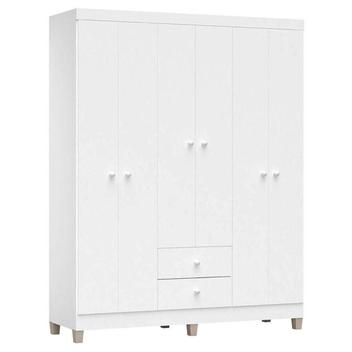 Guarda Roupa Infantil Ternura Baby 6 Portas Branco Brilho - Incorplac ...